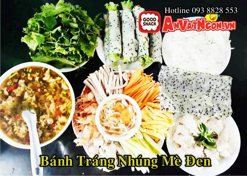 Bánh tráng nhúng nước mè đen mè trắng mè vàng đặc biệt Hotliline 093 ...